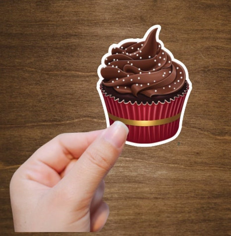 Chocolate Cupcake Vinyl Sticker Decal-laptop Decal Sticker-tumbler Cup ...