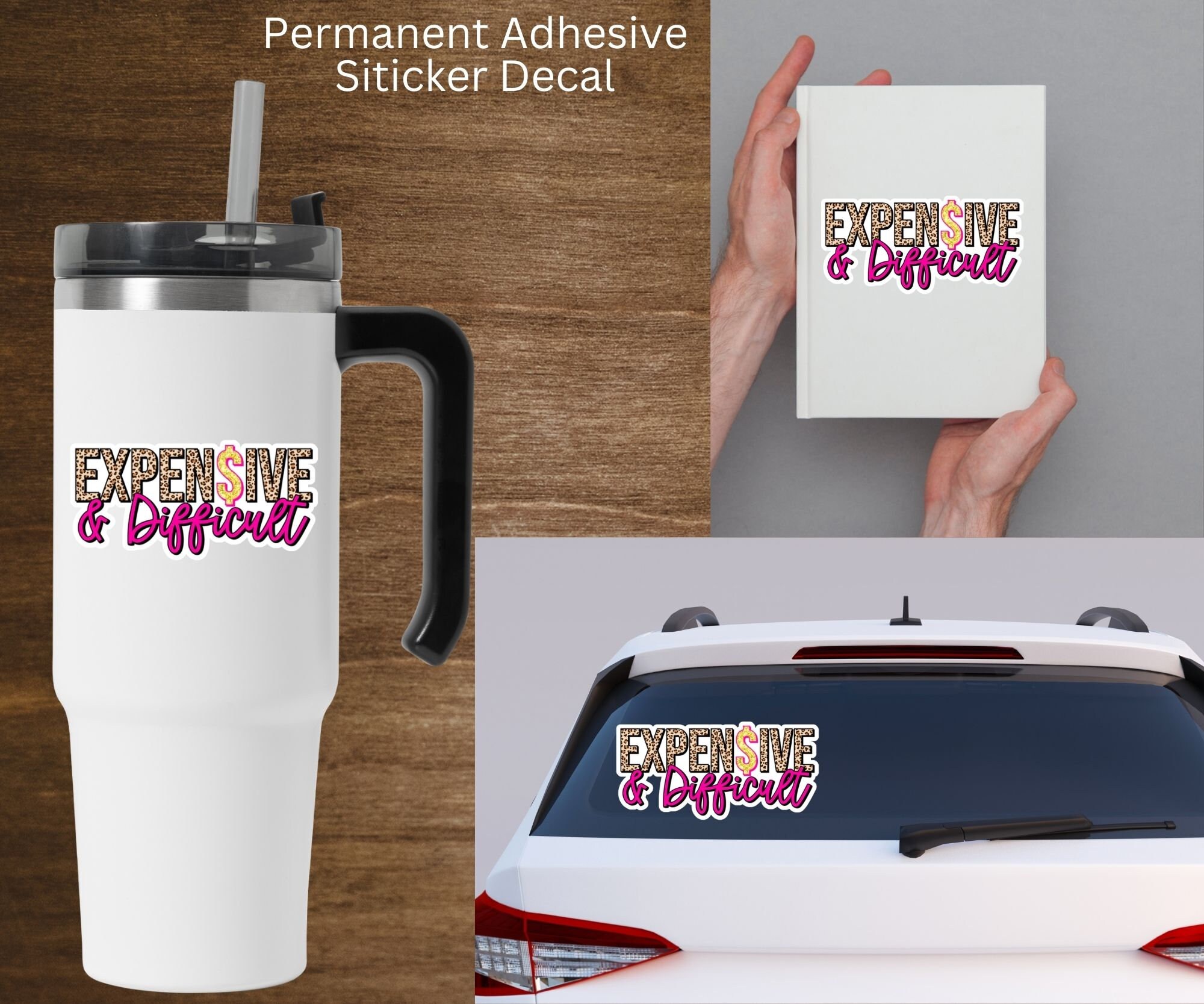 Expensive & Difficult Vinyl Sticker Decal-laptop Decal Sticker-tumbler ...