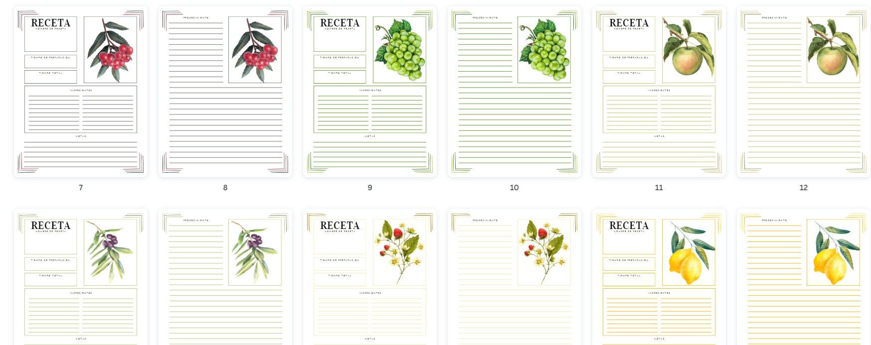 Libro De Recetas, Recetario, Libro De Cocina, Spanish Reciepe Book PDF ...