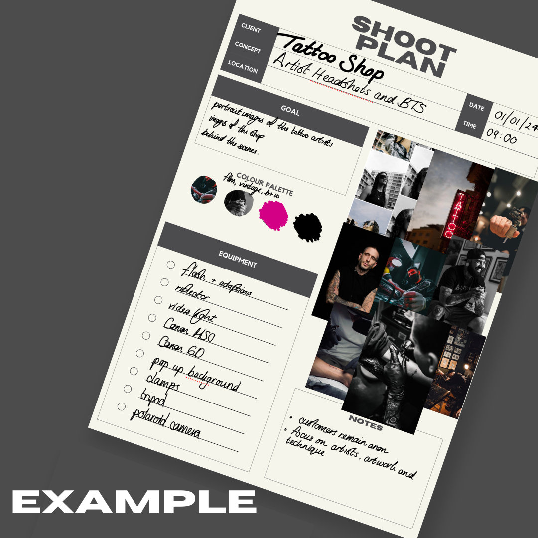 Digital Photo Shoot Planner for Photographers & Creatives - Goodnotes ...