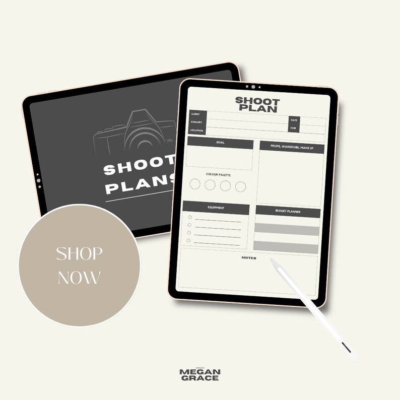 Digital Photo Shoot Planner for Photographers & Creatives - Goodnotes ...