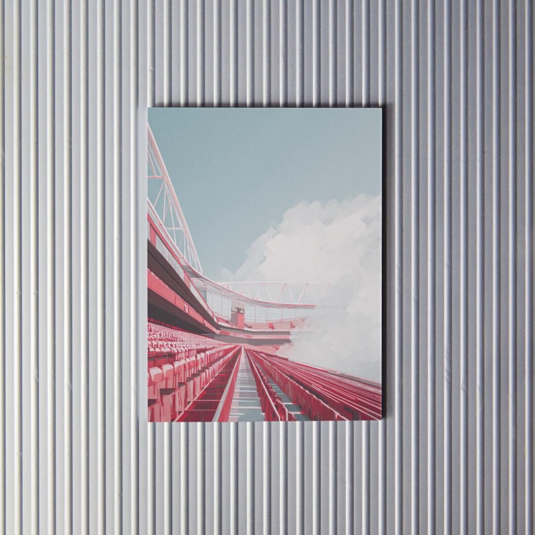 Vertical Posters, Arsenal FC Stadium Seats, Cloudy Foggy Drawing ...
