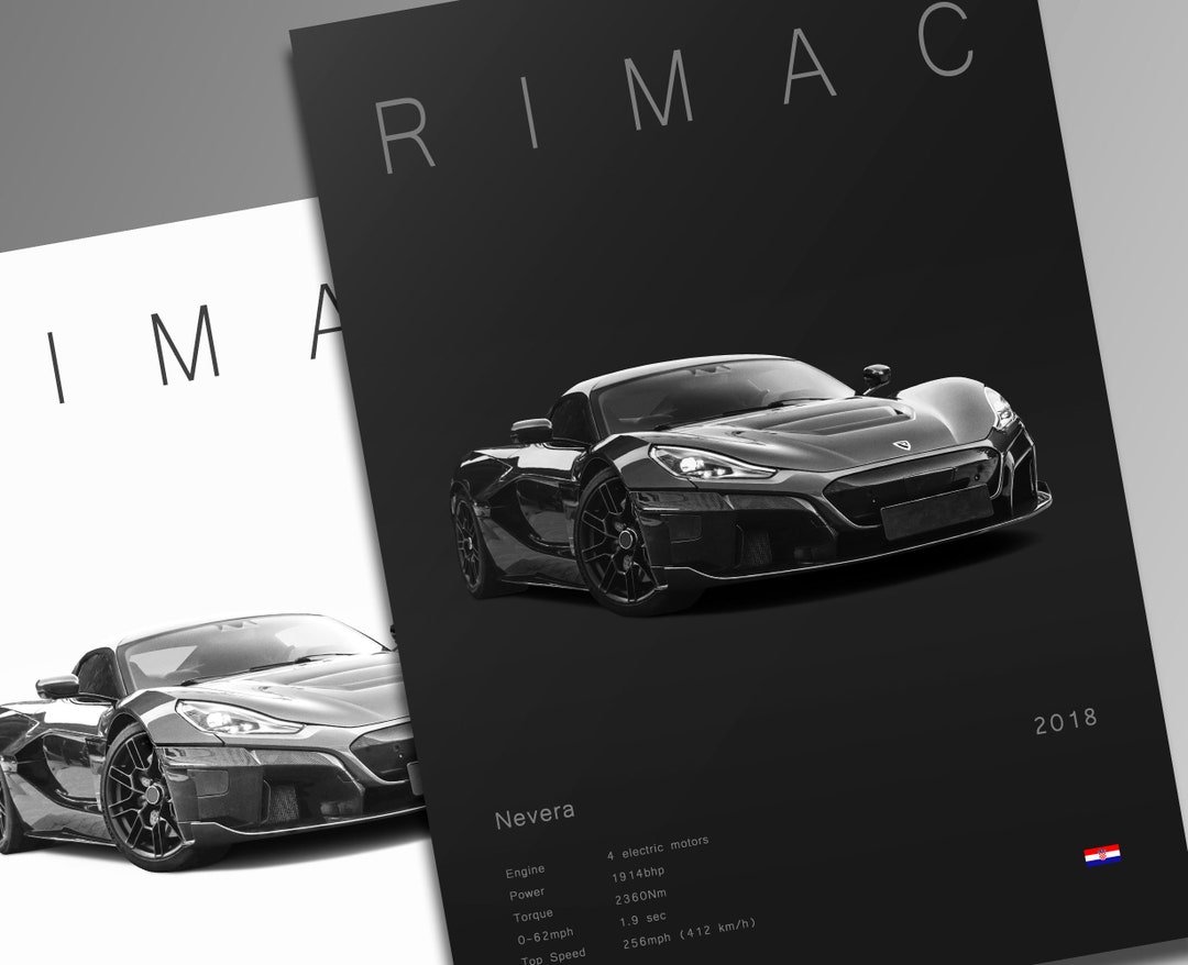 Rimac Nevera Supercar Poster Print Wall Art Car - Etsy
