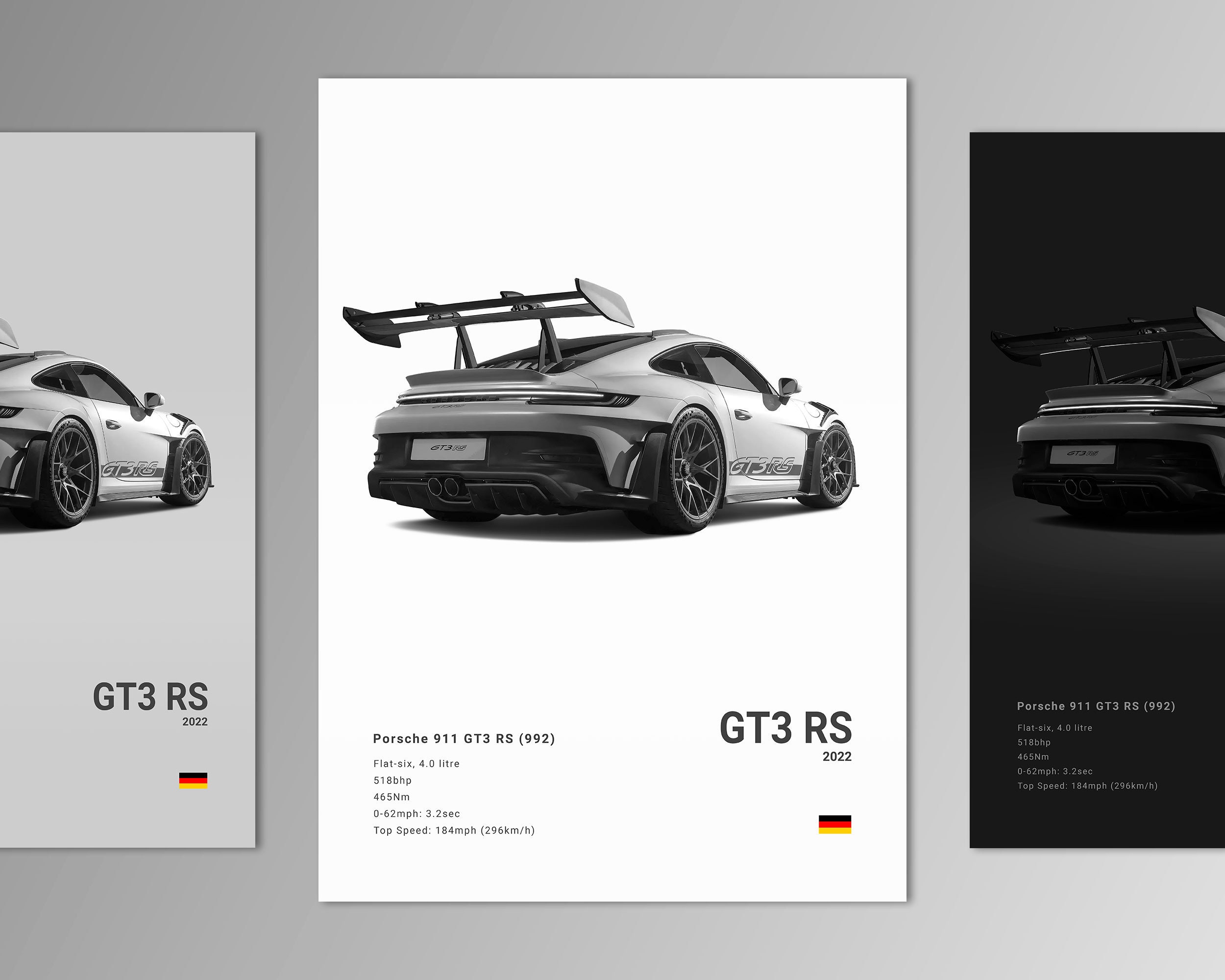 Porsche 992 GT3 RS Supercar Poster Print Wall Art Car - Etsy UK