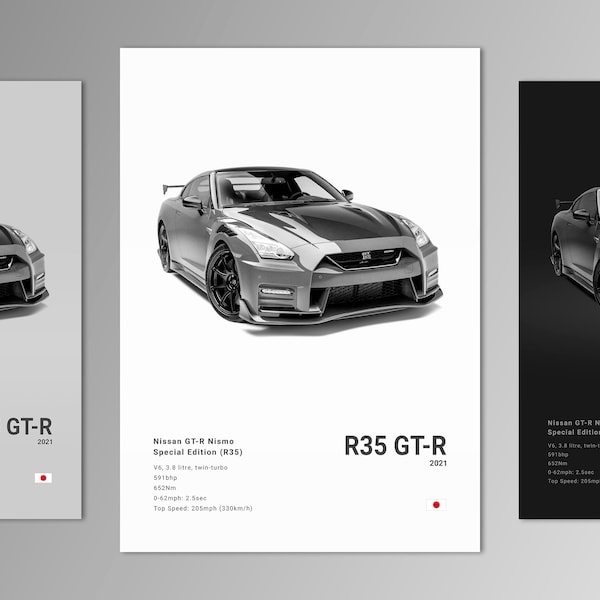 Nissan Gtr R35 Wall Art - Etsy