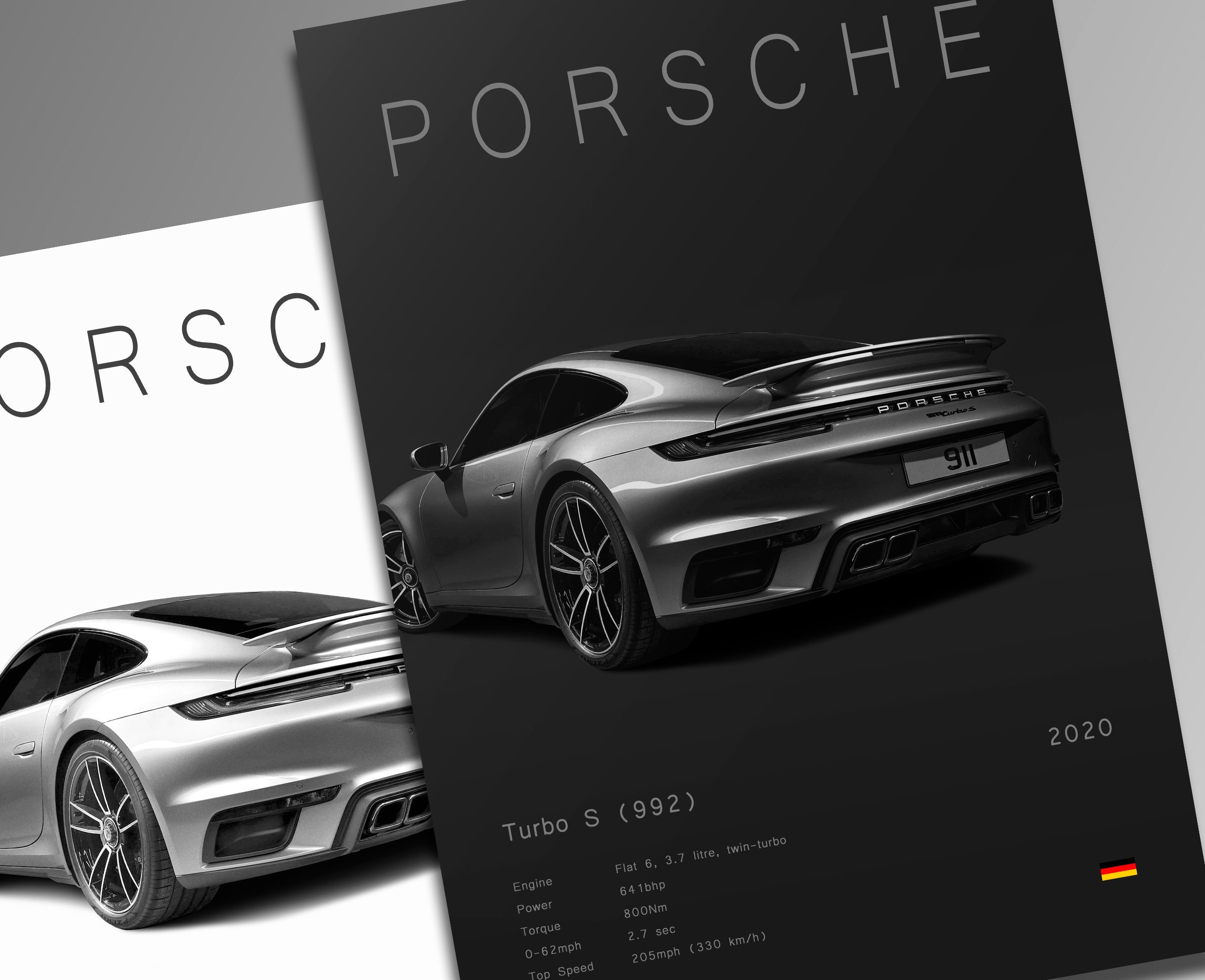 Porsche 911 Turbo S 992 Supercar Poster Print Wall Art - Etsy