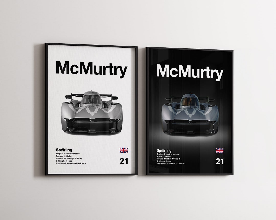 Mcmurtry Spéirling 2021 Car Poster Print Automotive Wall Art Car Lover ...