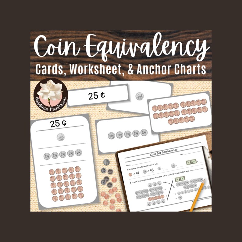 Equivalent Coin Exchange Sorting Cards, Anchor Charts, Counting Money ...