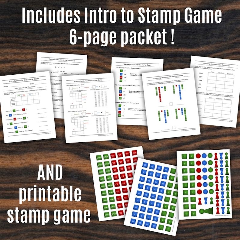 Montessori Math Stamp Game Printable: Elementary Math Operations ...