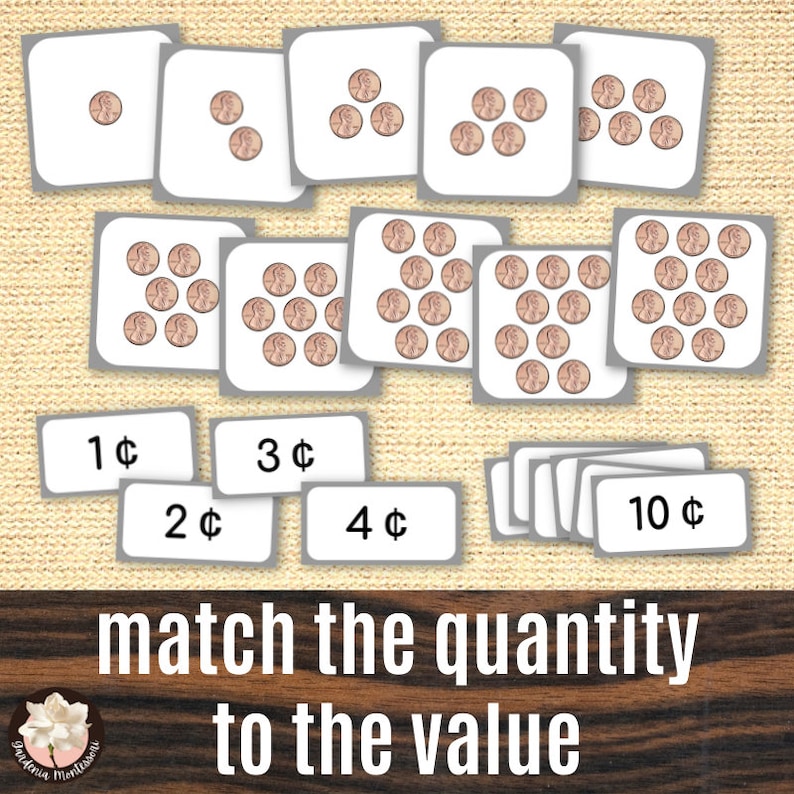 Montessori Penny Math Printables for Elementary Learning: Preschool ...