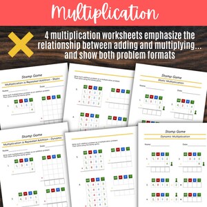 Stamp Game Printable Montessori Materials Math Worksheets - Montessori ...