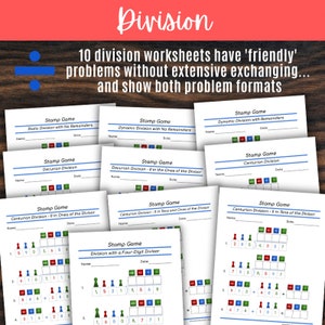 Stamp Game Printable Montessori Materials Math Worksheets - Montessori ...