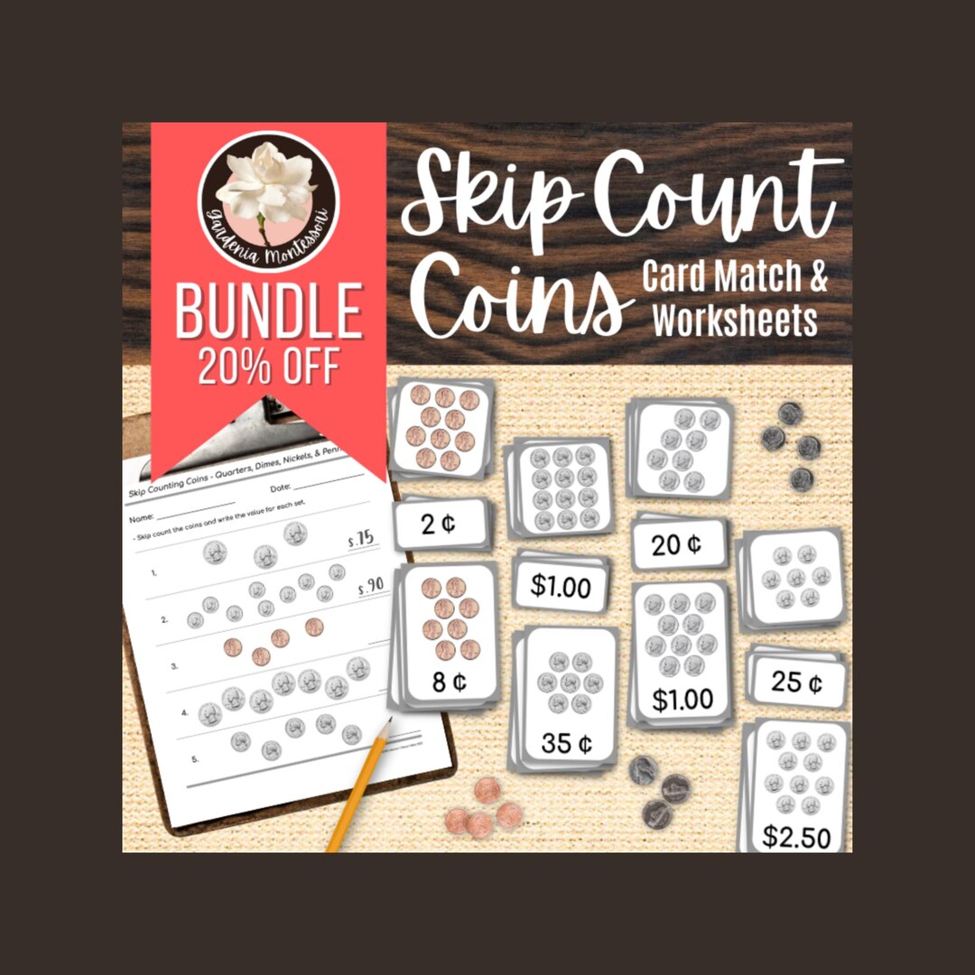 Skip Counting Coins Learn Money Activities - Elementary Montessori ...