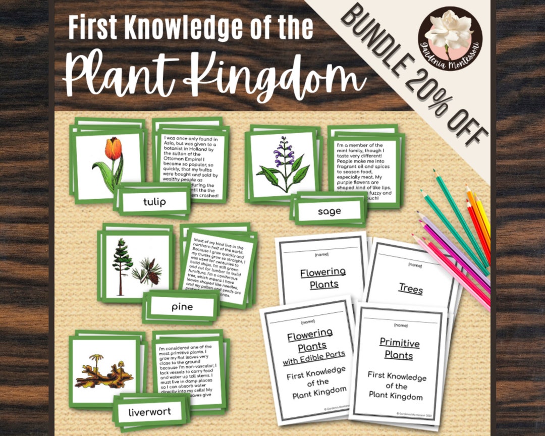 Plant Kingdom Montessori Materials Montessori Science Cards Plant ...