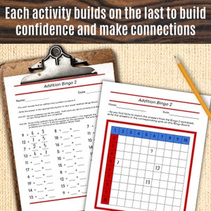 Montessori Addition Facts Math Worksheets Math Charts - Bingo ...