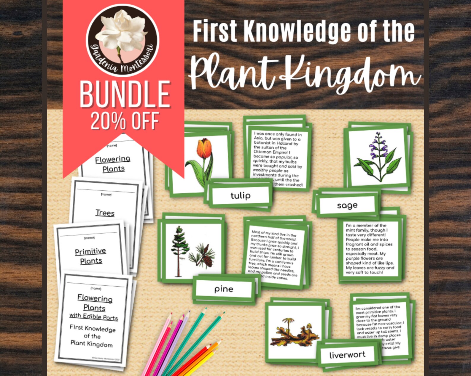 Montessori Plant Kingdom Educational Materials: Elementary Science ...