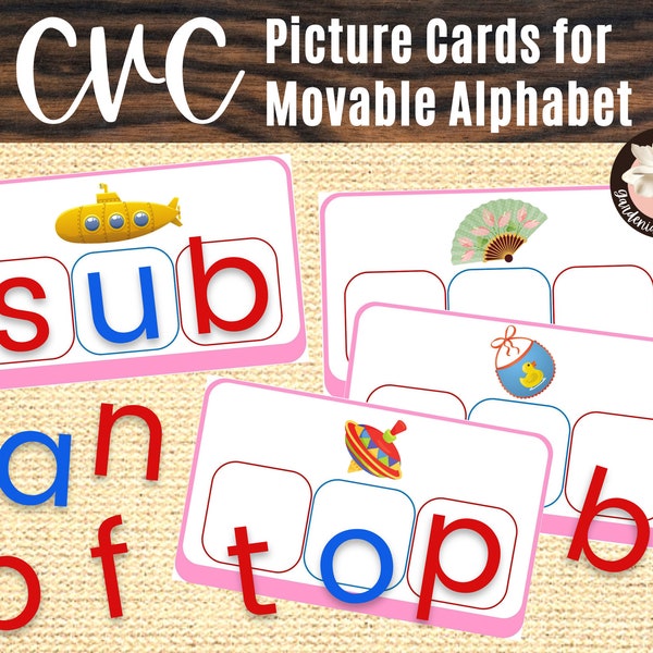 Montessori Cvc Cards - Etsy