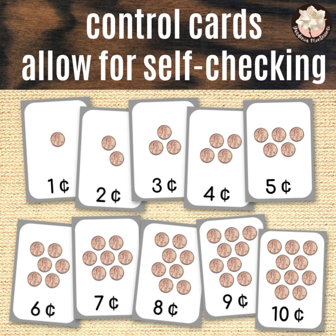 Skip Counting Money Montessori Three Part Cards Montessori Materials ...