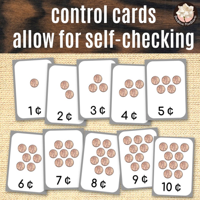 Skip Counting Money: Montessori Three-part Cards for Learning Coins ...