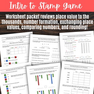 Stamp Game Printable Montessori Materials Math Worksheets - Montessori ...