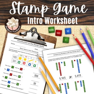 Printable Montessori Math Stamp Game Introduction: Place Value ...