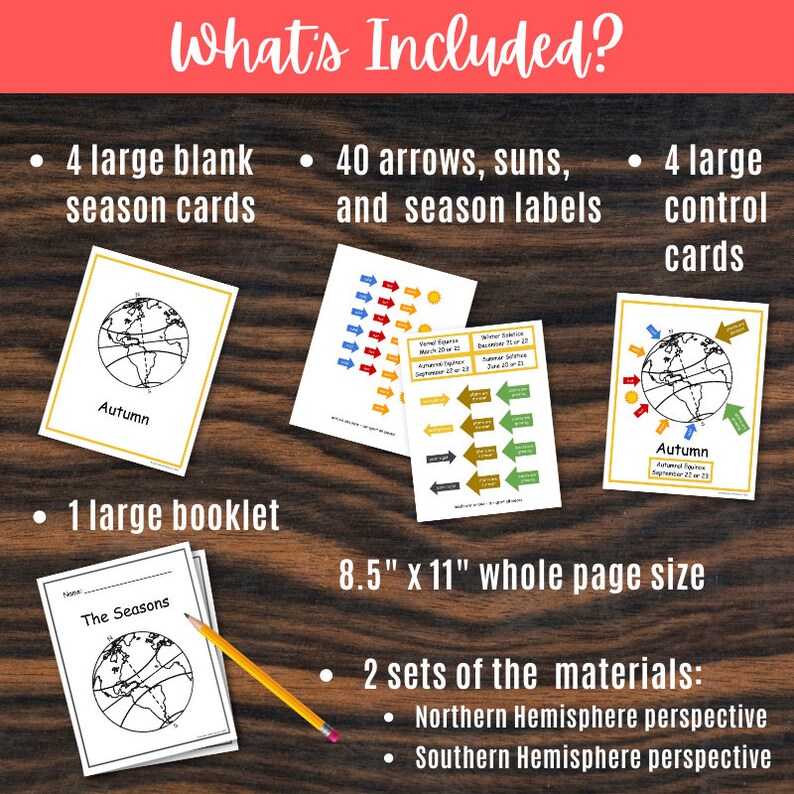 Earth Science Printable: Sun, Seasons, Solstice & Equinox - Montessori ...