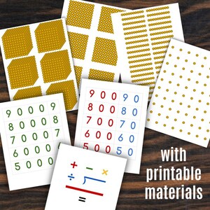 Montessori Golden Beads Math Operations Booklets: Elementary Base 10 ...