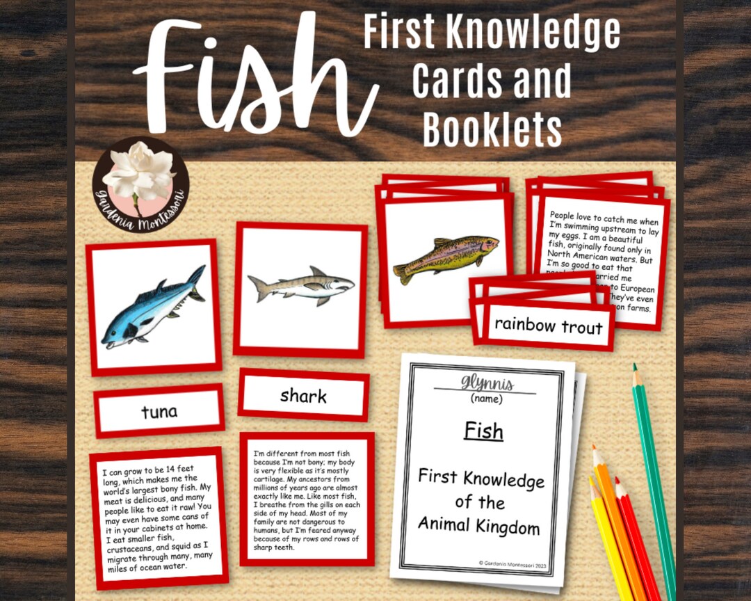 Montessori Fish Activities - Montessori Elementary Fish 3 Part Cards ...