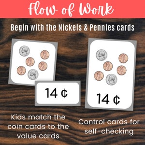 Counting Coins Learning Money Montessori Cards Montessori Money Math ...