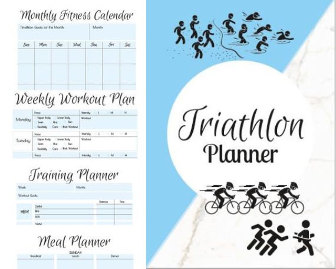 29-page Triathlon Planner / Gear / Meals / Fitness / Workouts / Swim ...