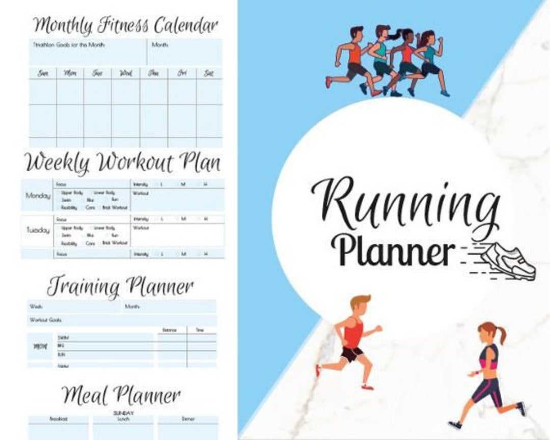 26-page Running Planner / Gear / Meals / Fitness / Workouts / Swim Bike ...