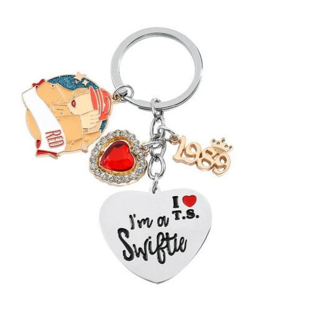 Taylor Swift Keychain Letter TS Figure Metal Badge Pendant Keyring Car Backpack Key Holder ...