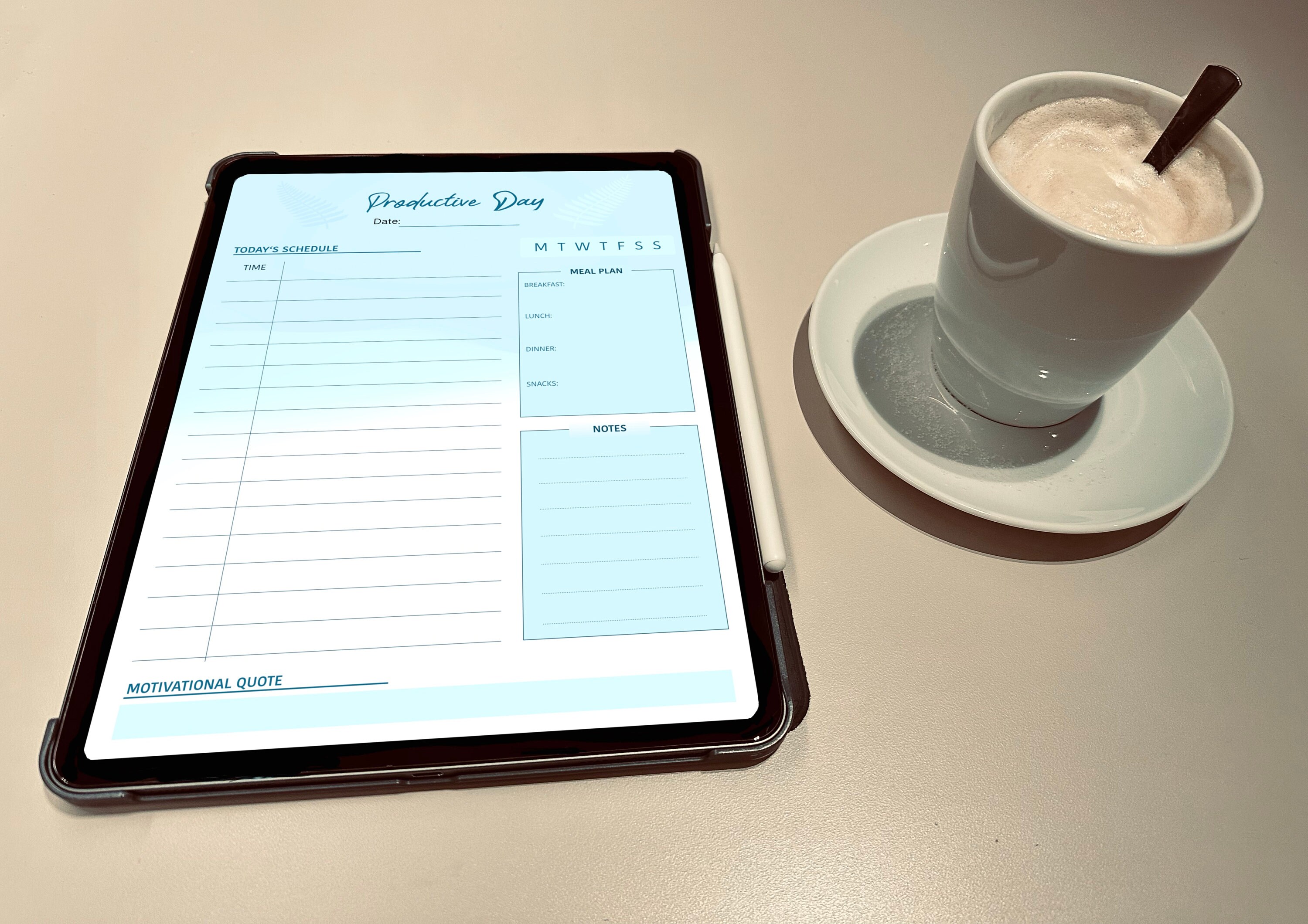 Printable Digital Daily Planner Tropical Summer Vibe - Etsy