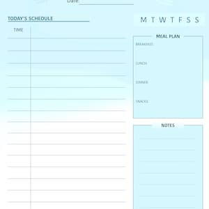 Printable Digital Daily Planner Tropical Summer Vibe - Etsy