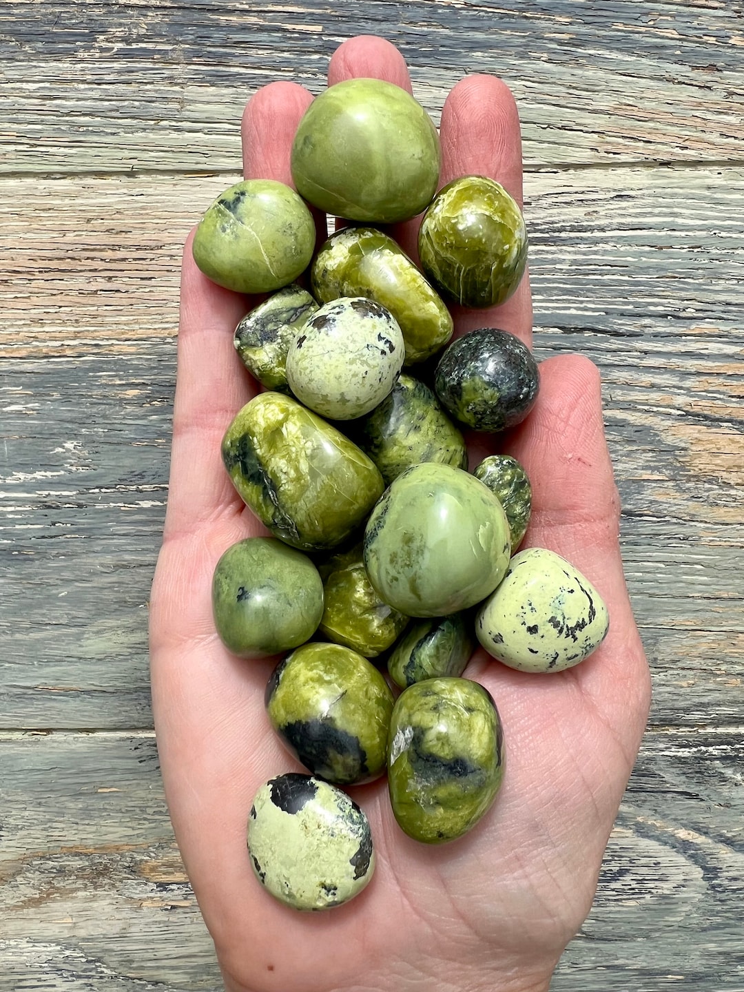 Peruvian Serpentine With Pyrite Tumbles Stones - Grade A - Etsy