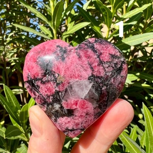 Pink Rhodonite Puffy Hearts Polished Excellent Quality you Choose - Etsy