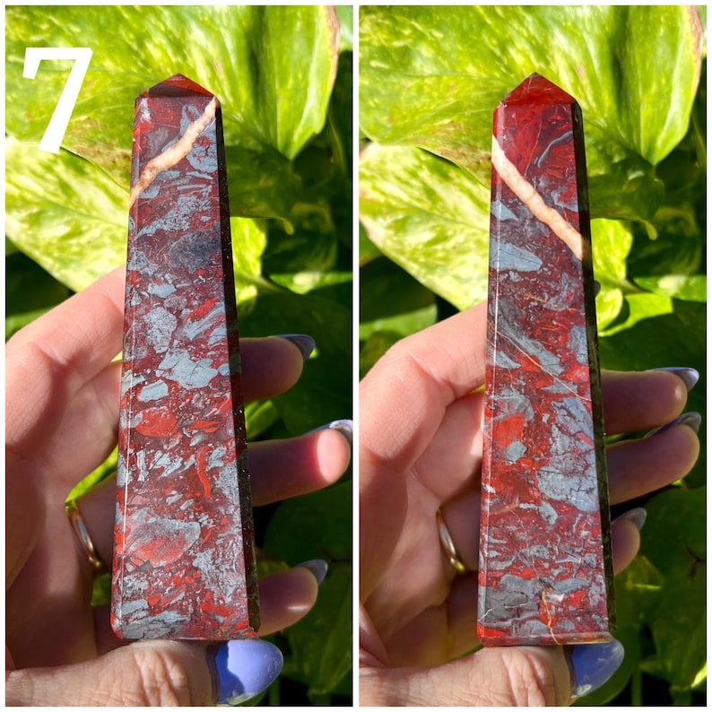 Jaspilite Points | Hematite With Red Jasper - Etsy