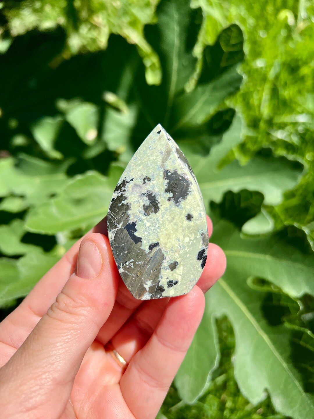 Peruvian Serpentine With Pyrite Flame | Serpentine Free Form - Etsy