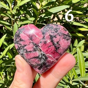 Pink Rhodonite Puffy Hearts Polished Excellent Quality you Choose - Etsy