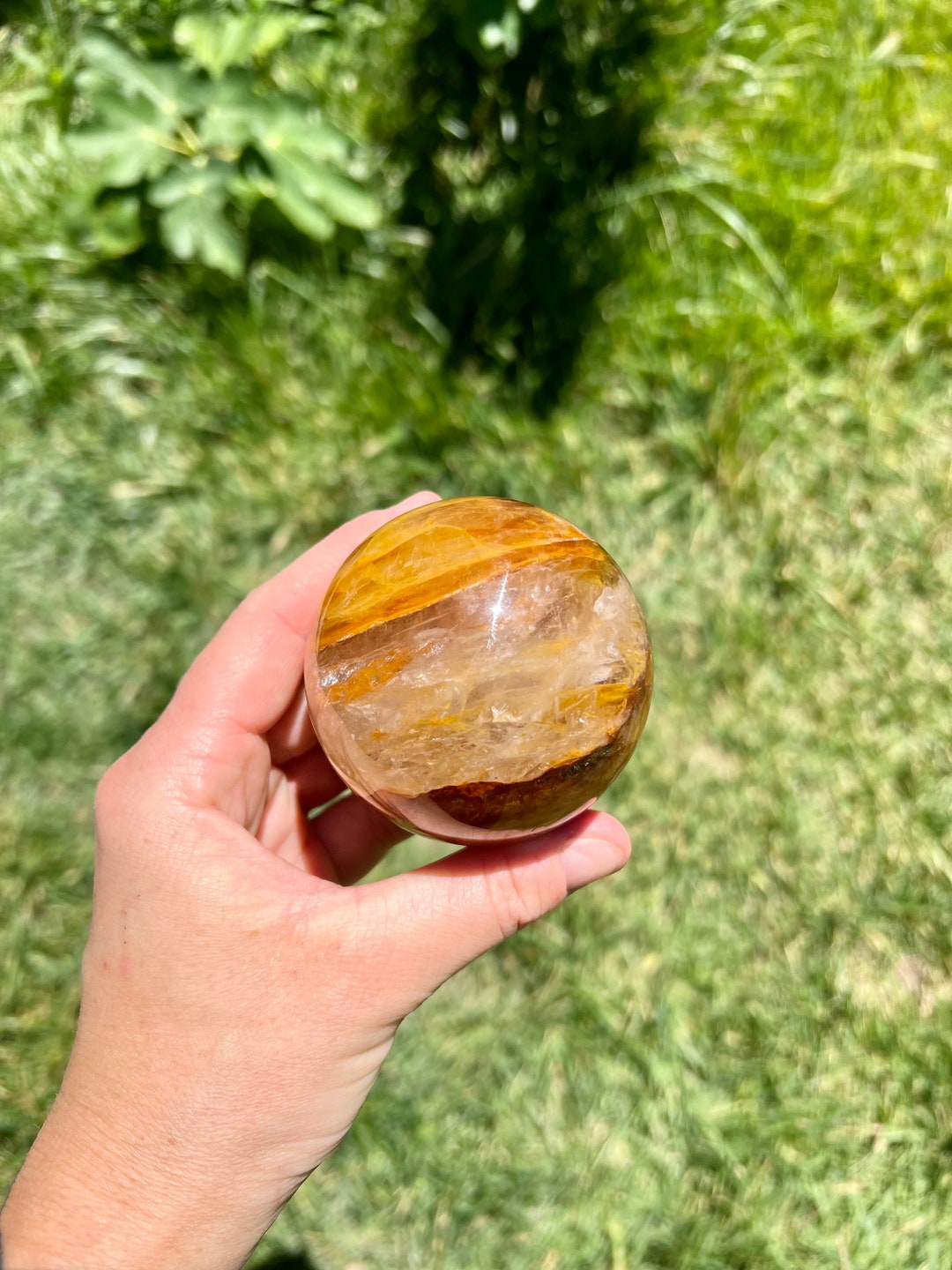 Large Golden Healer Quartz Sphere Polished Grade AA Quality - Etsy