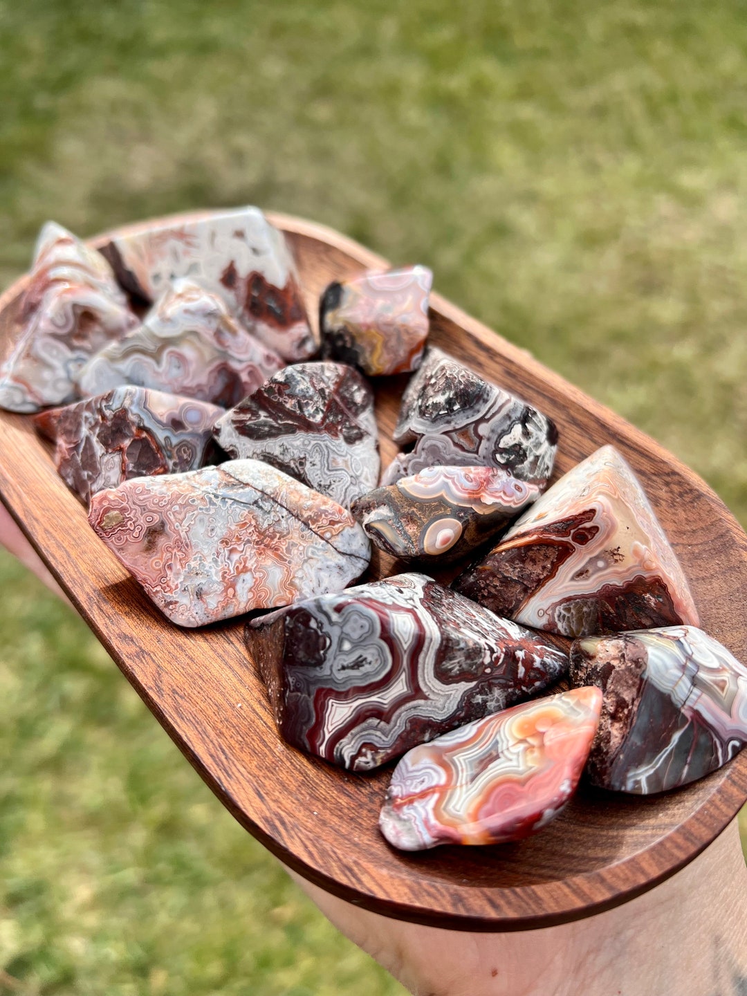 Mexican Crazy Agate Tumbled Free Forms | Mexican Lace Agate Pocket ...
