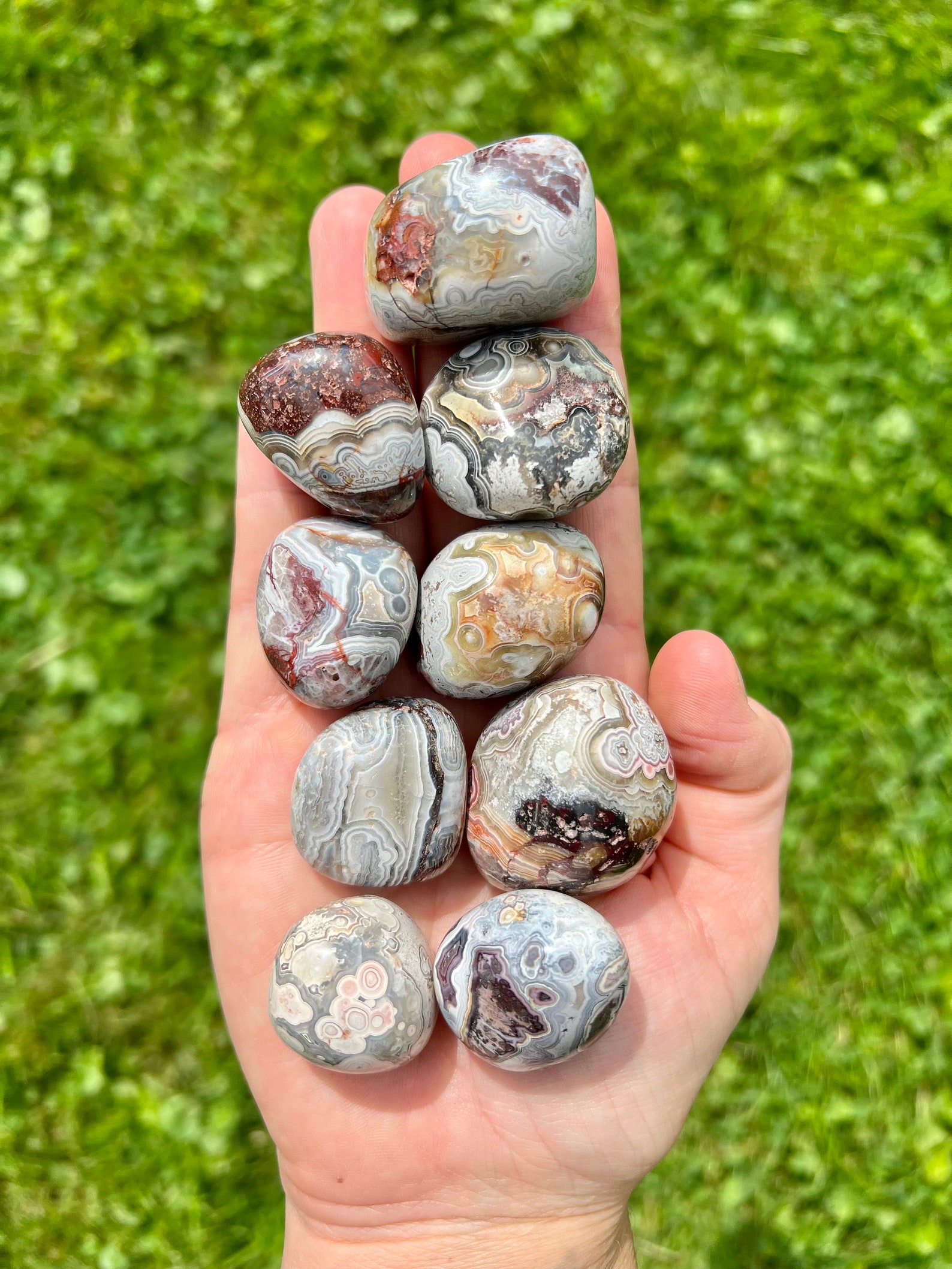 Mexican Crazy Agate Tumbled Stones | Mexican Lace Agate Pocket Stones ...
