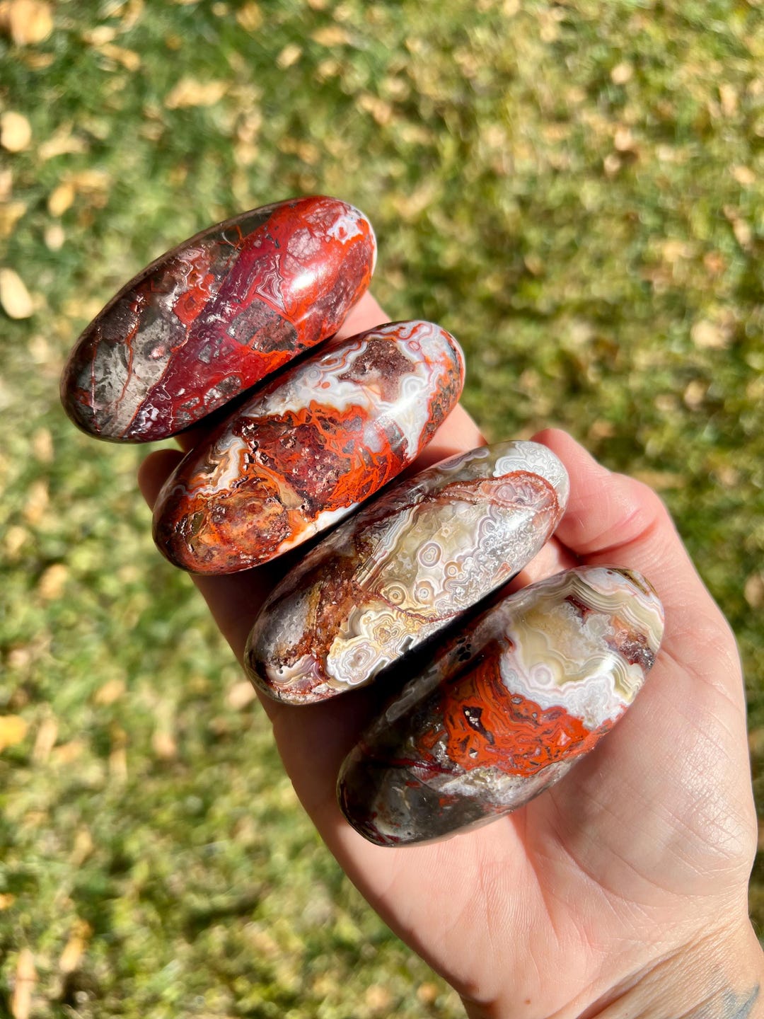 Mexican Crazy Agate Shiva Stones | Mexican Agate Lingams - Etsy