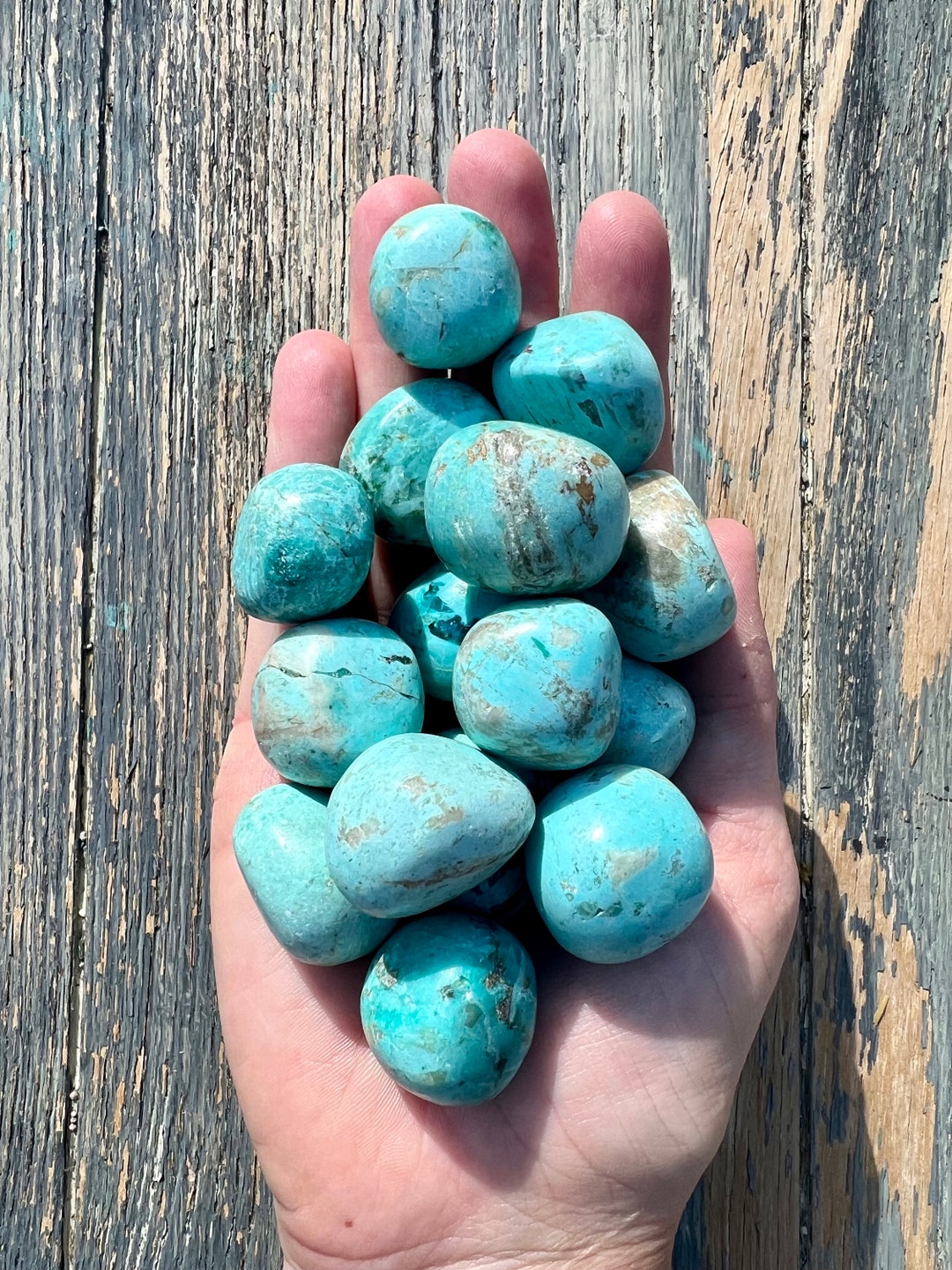 Peruvian Turquoise Tumbled Stones - Excellent Quality (one Piece) - Etsy