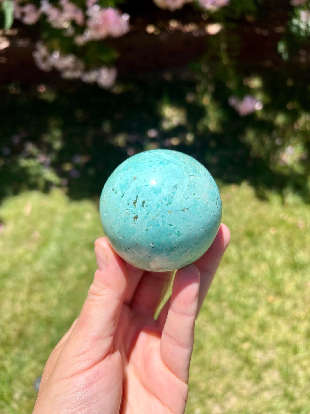 Peruvian Turquoise Sphere | Polished - Etsy