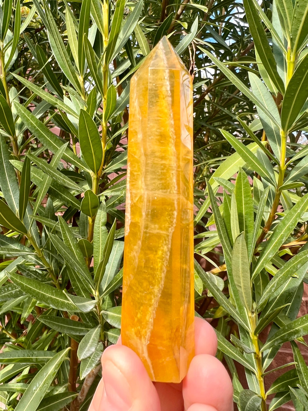 Yellow Flourite Point Very Clear Polished Golden - Etsy