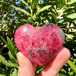 Pink Rhodonite Puffy Hearts Polished Excellent Quality you Choose - Etsy