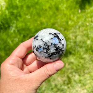 Rainbow Moonstone Sphere | Blue Flash Moonstone | Polished - Etsy