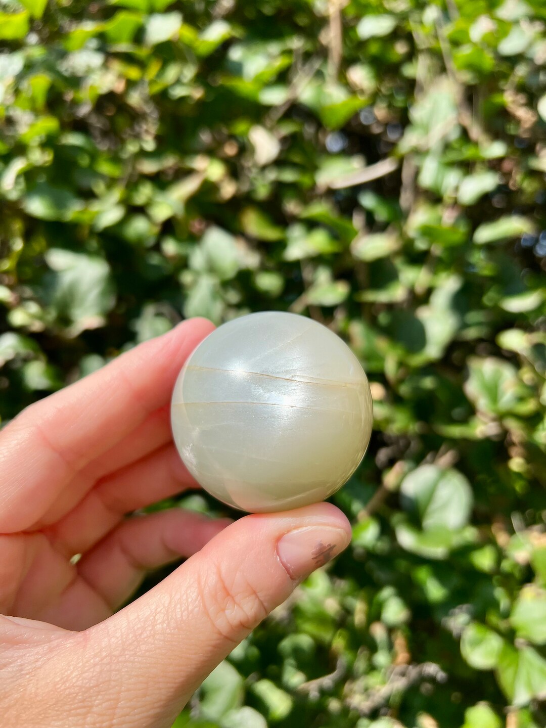 Silky Green Moonstone Sphere | Grade AA Quality | Sage Moonstone Sphere ...