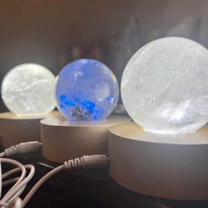 Wooden LED Light Sphere Stands - Light up Sphere Holder - Etsy